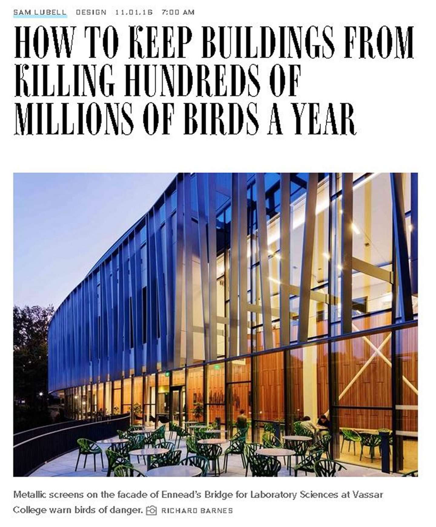 Bird-Friendly Glass Lab - ennead lab